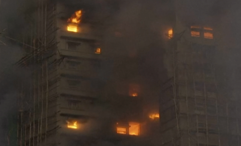 Three people have been arrested in Hong Kong after a high-rise fire left at least 44 dead and ...
